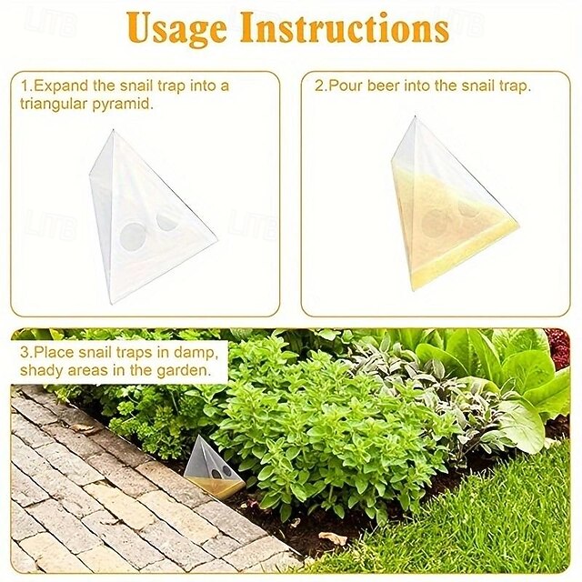 20 Pack Disposable Snail Trap, Effective Slug Trap Snail Bait, Slug ...