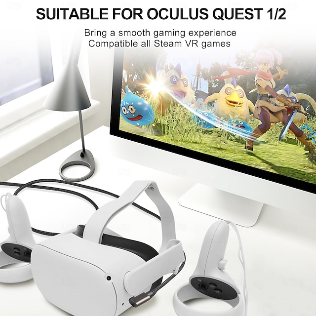 VR Link Cable 3m Compatible with Quest2/Pico 4 Accessories and PC/Steam ...