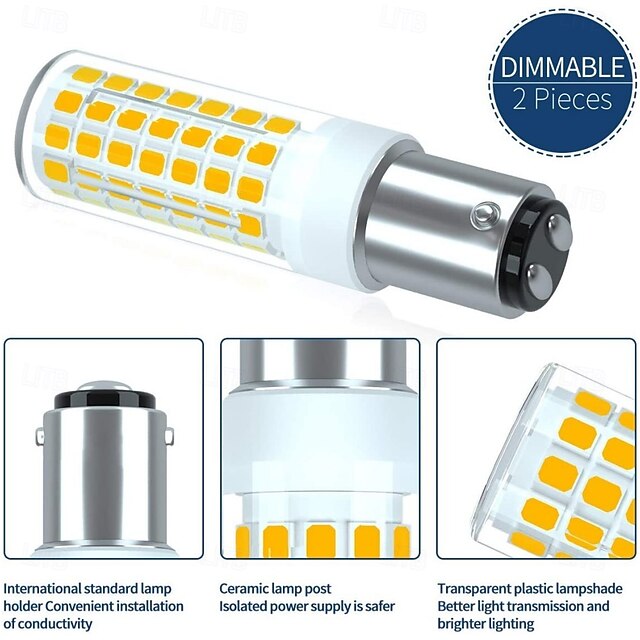 BA15D LED Corn Bulbs 6W 220V Dimmable Double Bayonet Base for Pendants ...