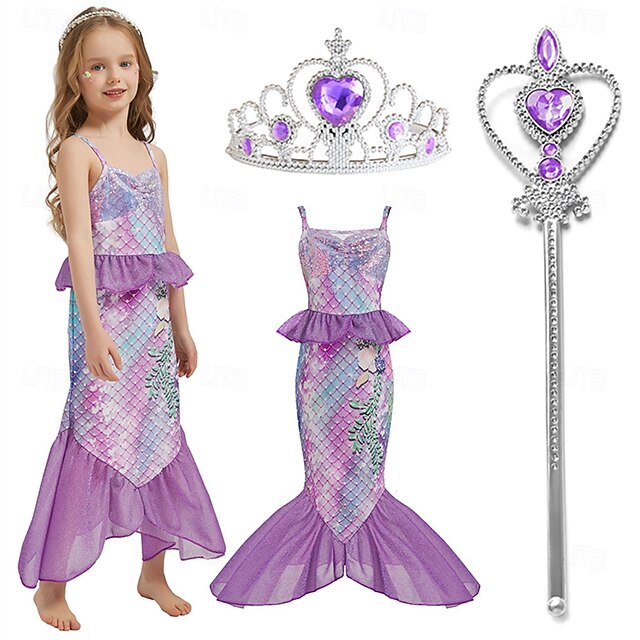 La Sirenetta Principessa Sirena Vestito Costume per festa a tema ...