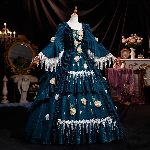 18th Century Women's Rococo Ball Gown Princess Maria Antonietta Rococo ...