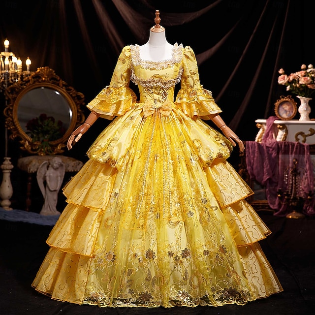 18th Century Women's Rococo Ball Gown Princess Maria Antonietta Rococo ...