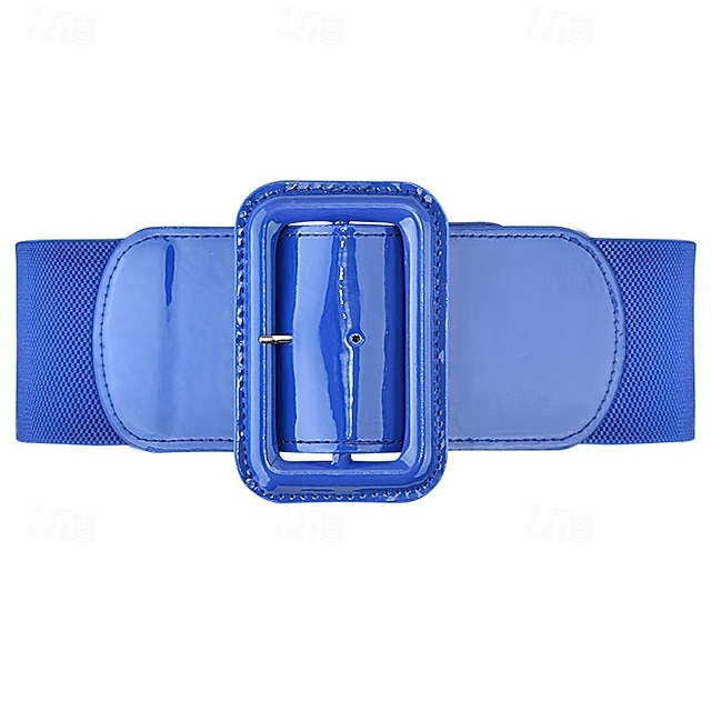 Women's Stretchy Belt 1950s Grease Outfits 3 Inch Wide Elastic Belts ...