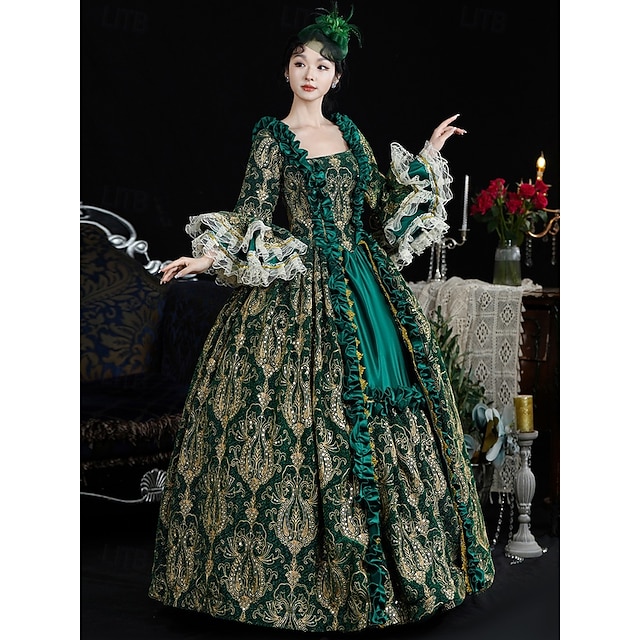 18th Century Women's Rococo Ball Gown Princess Maria Antonietta Rococo ...