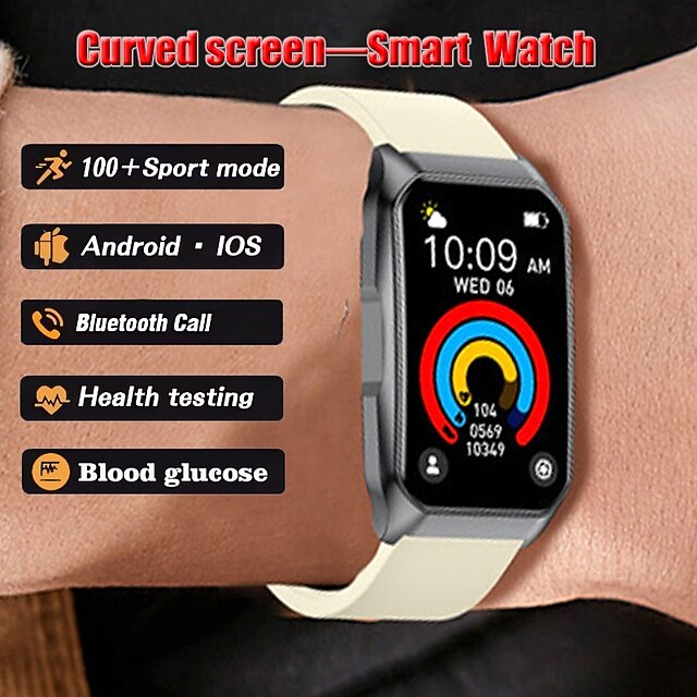 Cardica Men's Smart Watch Blood Glucose Monitor Bluetooth Call Blood ...