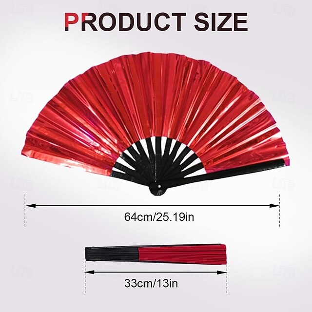 Boots on The Ground Fan Large Holographic Folding Hand Fan Line Dance ...