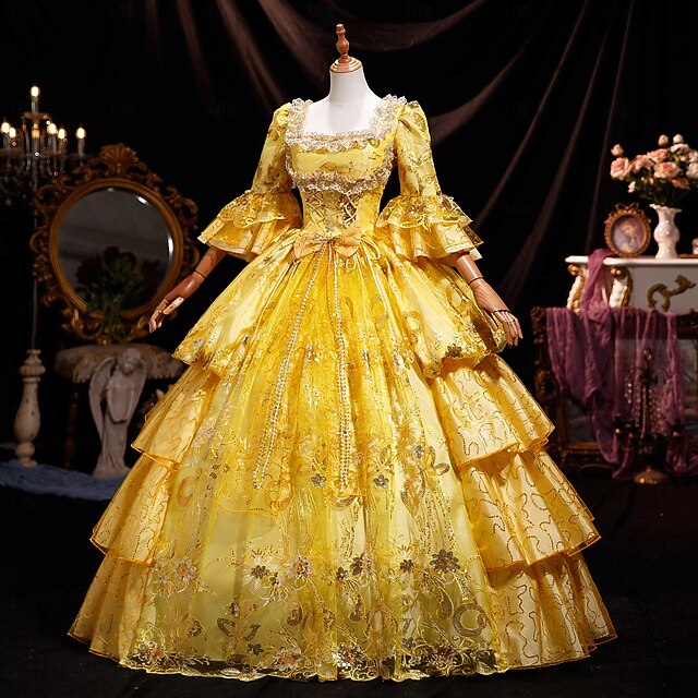 18th Century Women's Rococo Ball Gown Princess Maria Antonietta Rococo ...