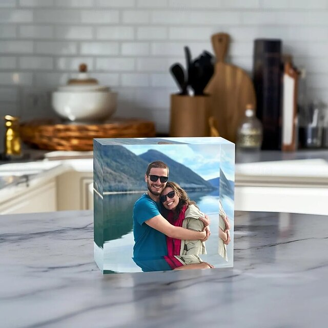 Personalized Acrylic Photo Block, Custom Clear Acrylic Picture Block ...