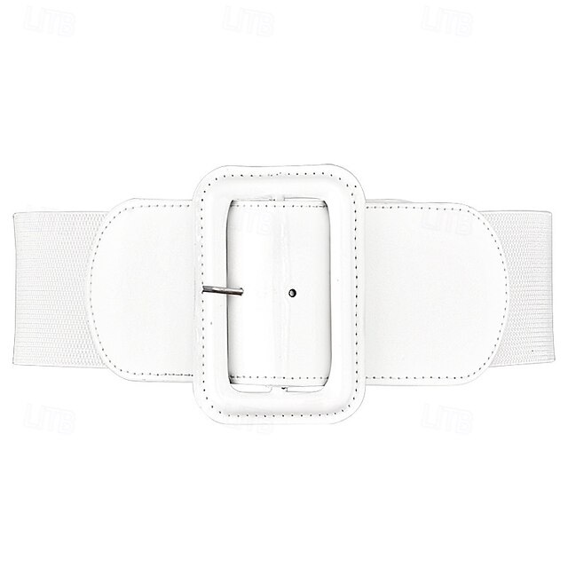 Women's Stretchy Belt 1950s Grease Outfits 3 Inch Wide Elastic Belts ...