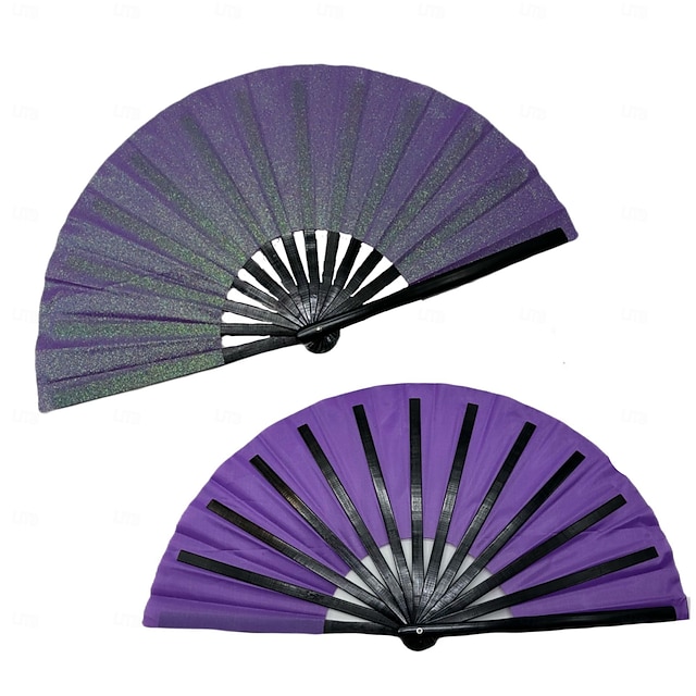Boots on The Ground Fan Large Holographic Folding Hand Fan Line Dance ...