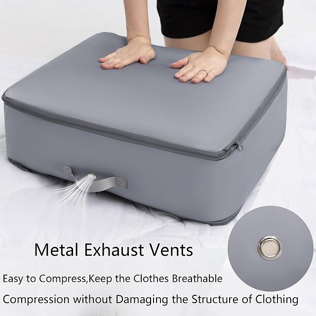 4 Pack Ultra Space Saving Self Compression Organizer Compression Bags ...