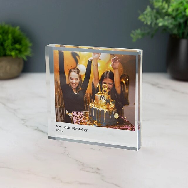 Personalized Photo Block Acrylic Glass Photo Block Custom Acrylic Block ...