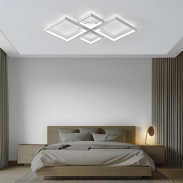 4-Light 73*45/95*68 cm Dimmable Cluster Design Geometric Shapes Ceiling ...