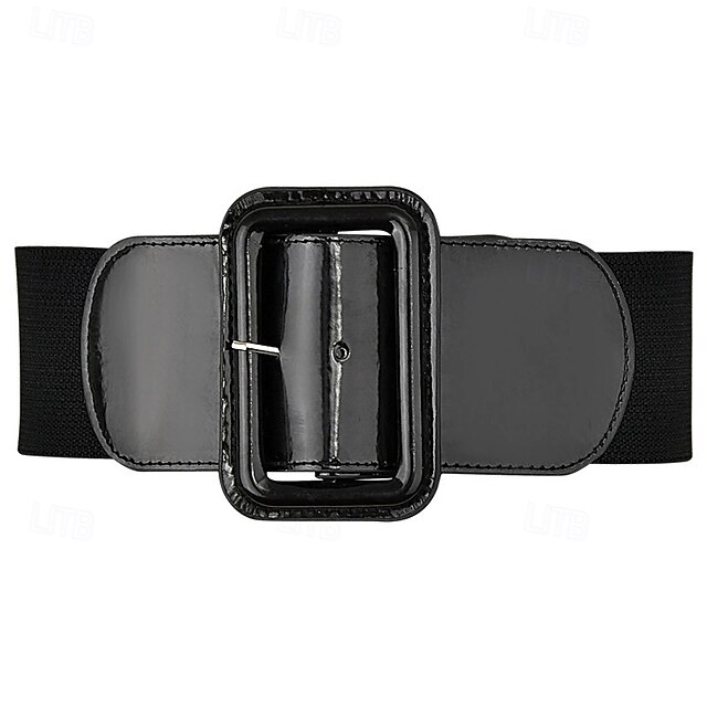 Women's Stretchy Belt 1950s Grease Outfits 3 Inch Wide Elastic Belts ...