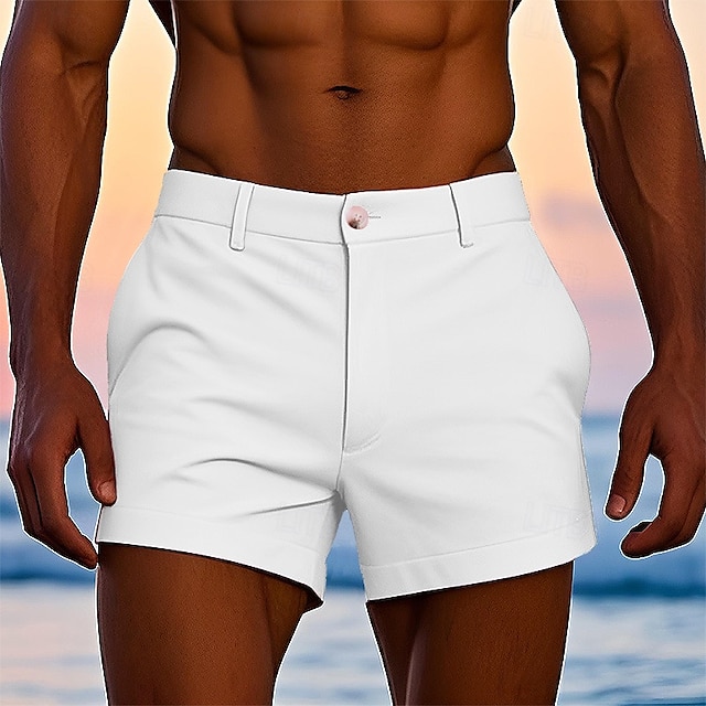 Men's Dress Shorts Work Shorts Golf Shorts Pocket Plain Comfort ...