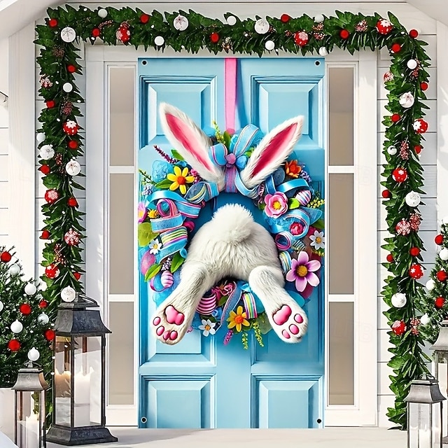 Door Decorations Door Covers Faux Wreath Door Tapestry Door Curtain ...