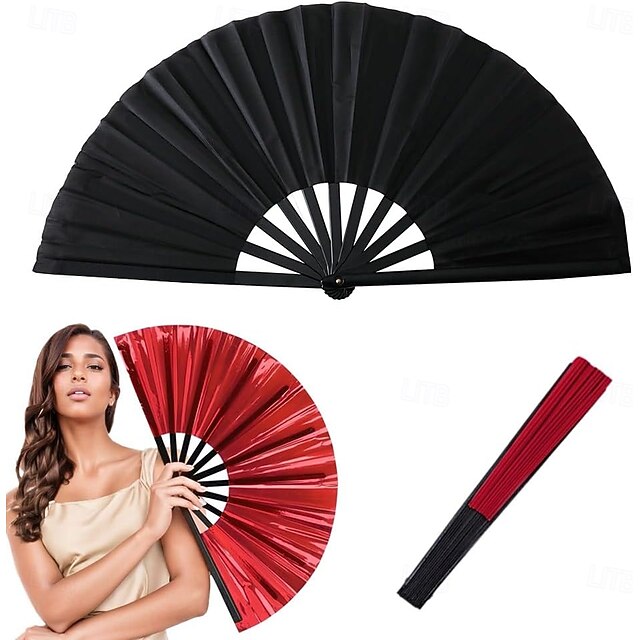 Boots on The Ground Fan Large Holographic Folding Hand Fan Line Dance ...