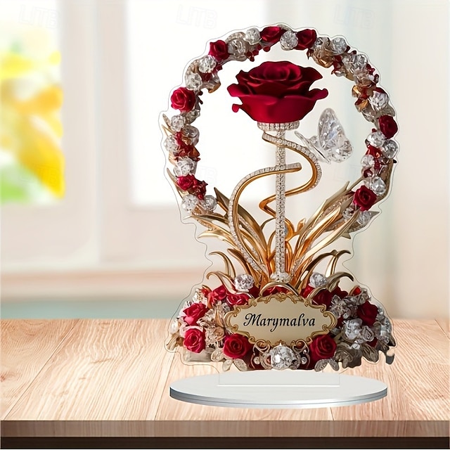 2D Flat Rose Gift for Wife Wife's Birthday Gift Rose Gift for Mom ...