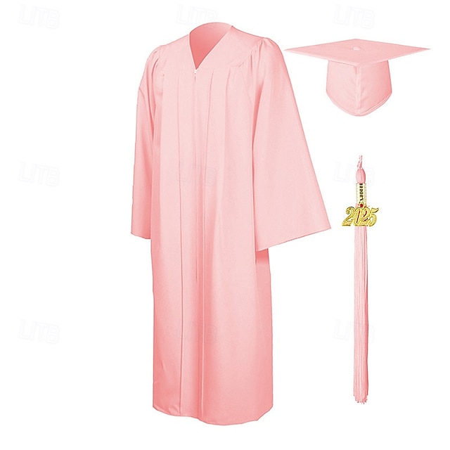 Matte Graduation Gown Cap Tassel Set 2025 for High School and Bachelor ...