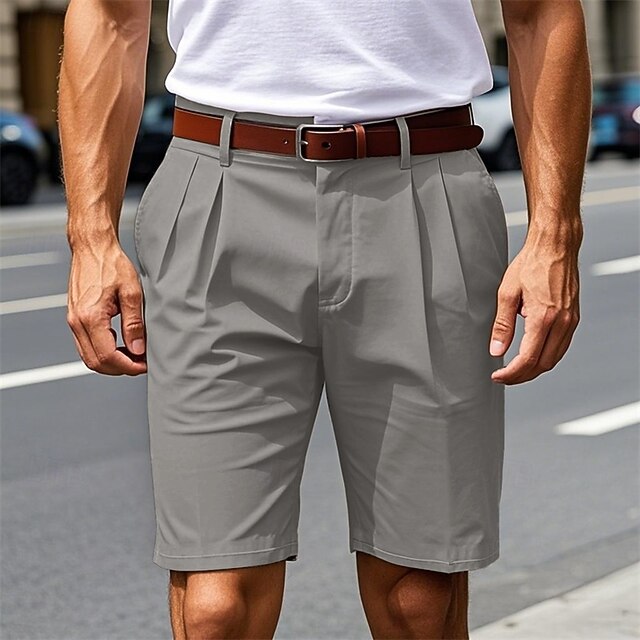 Men's Dress Shorts Work Shorts Golf Shorts Pocket Plain Comfort ...