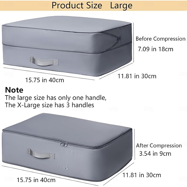 4 Pack Ultra Space Saving Self Compression Organizer Compression Bags ...
