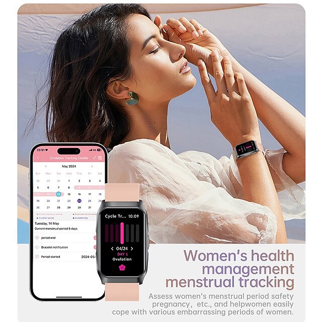 Men's Smart Watch Blood Glucose Monitor Bluetooth Call Blood Pressure ...