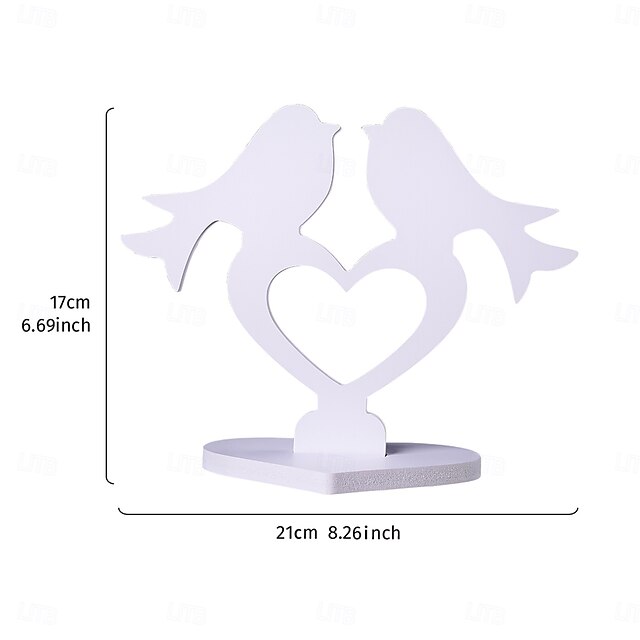 Valentine’s Day Love Bird Figurines Romantic Heart Decor for Wedding ...