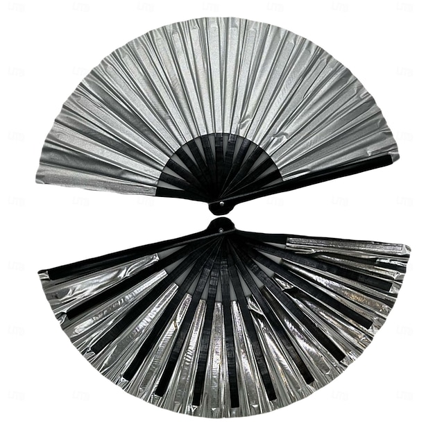 Boots on The Ground Fan Large Holographic Folding Hand Fan Line Dance ...