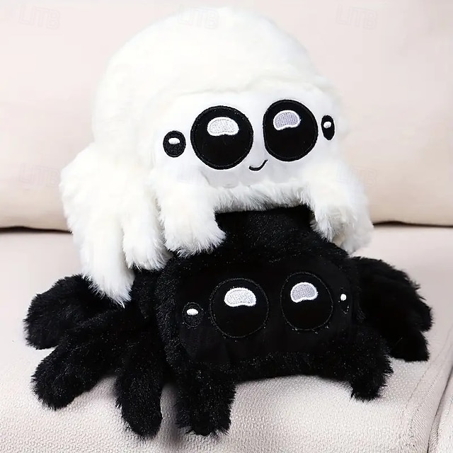Realistic Soft Polyester Fiber Spider Plush Toy - 1pc Hand Puppet Prank ...