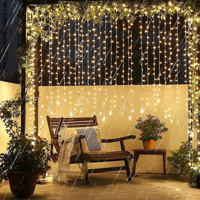 50M/100M LED Curtain Lights Outdoor, String Lights Garland Tree, 400/ ...