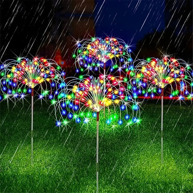 1 Pack Solar Fireworks Lights 90/120/150/200 LEDS Outdoor DIY Solar ...