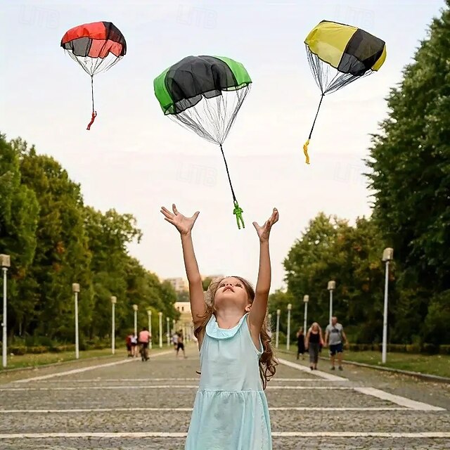6pcs Vibrant Parachute Toys for Kids - Colorful Durable Plastic ...