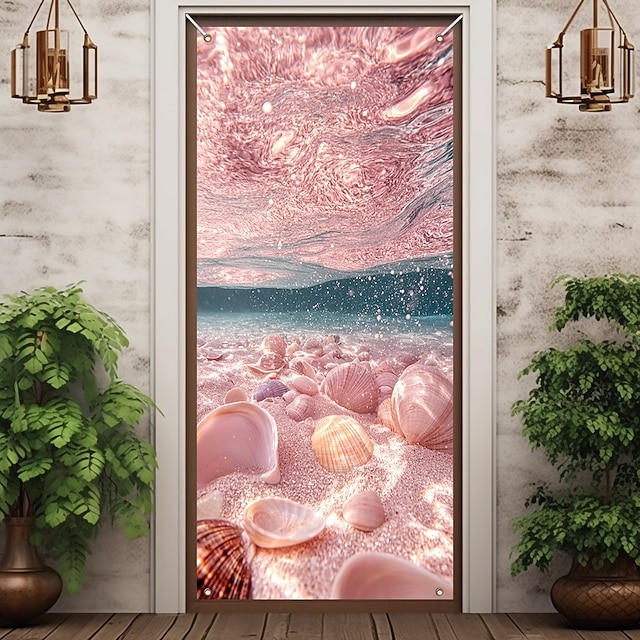 Ocean Pink Shells Door Decorations Door Covers Door Tapestry Door ...