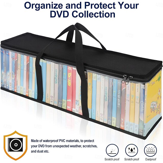 2 Pack CD Storage Bags Case DVD Case Holders Vinyl Record Travel ...