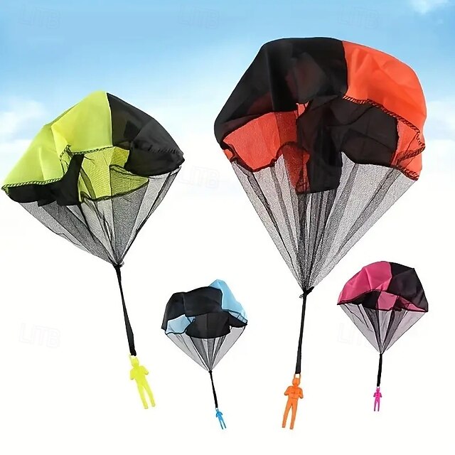 6pcs Vibrant Parachute Toys for Kids - Colorful Durable Plastic ...