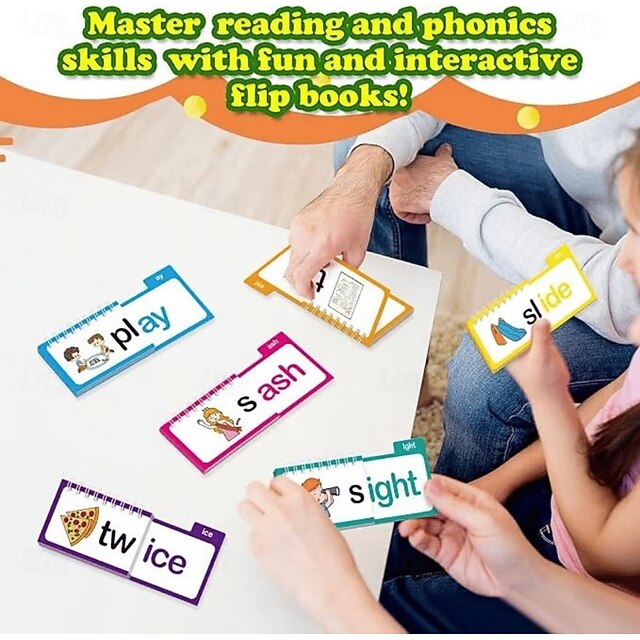 30 Read and Rhyme Flip Books, Letter Sounds & Word Families Flash Cards ...