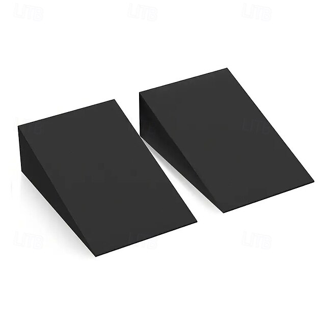 1 Pair Squat Wedge Blocks, Black EVA Slant Yoga Blocks for Balance and ...