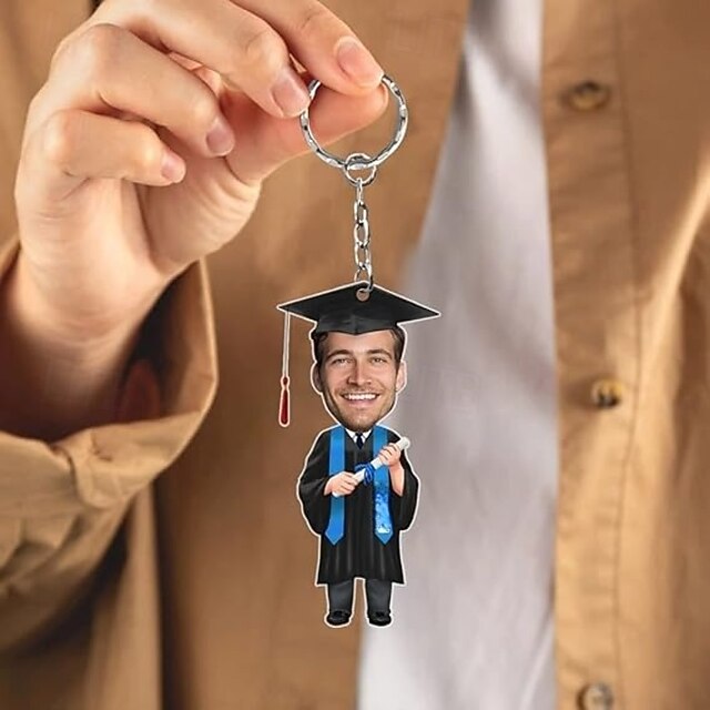 Personalized Graduation Acrylic Keychain Custom Graduate Photo Keychain ...