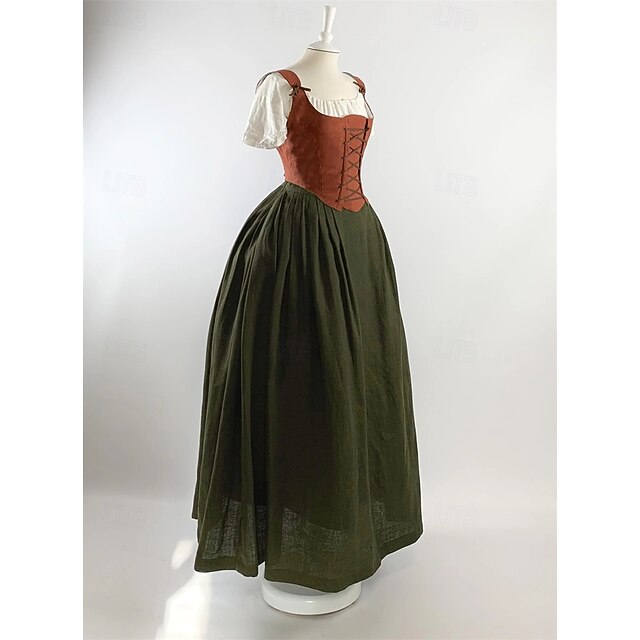 Medieval Renaissance Dress Prom Dresses Gown Maid Costume Viking Fancy ...