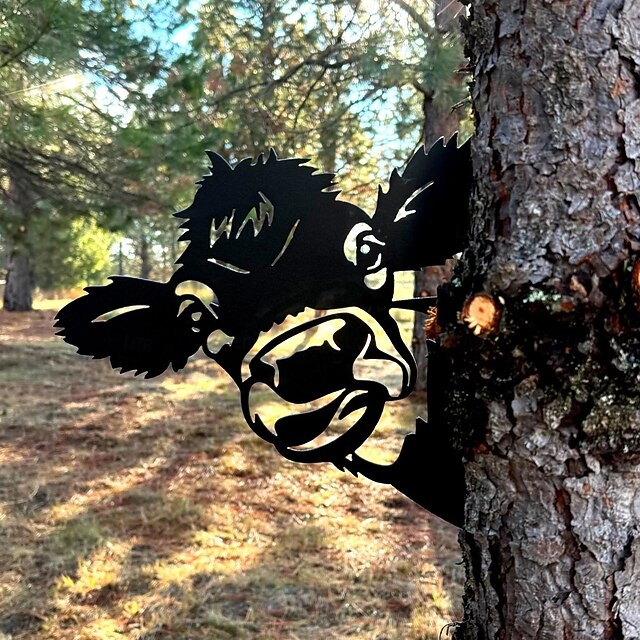 Peaking a Boo Flipping Off Bigfoot Animal Metal Sign Art Ornament ...