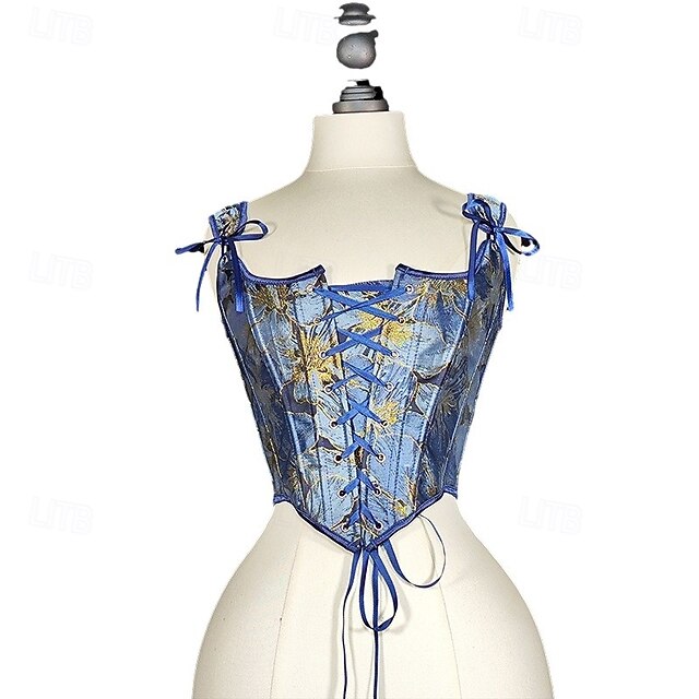 Retro Vintage Medieval Renaissance Corset Vest Bustier Fancy Dress ...