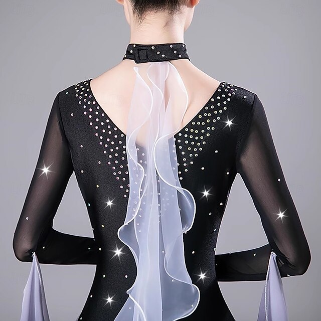 Elegant Ballroom Dance Dress Women's Performance Waltz Dancing Dress ...