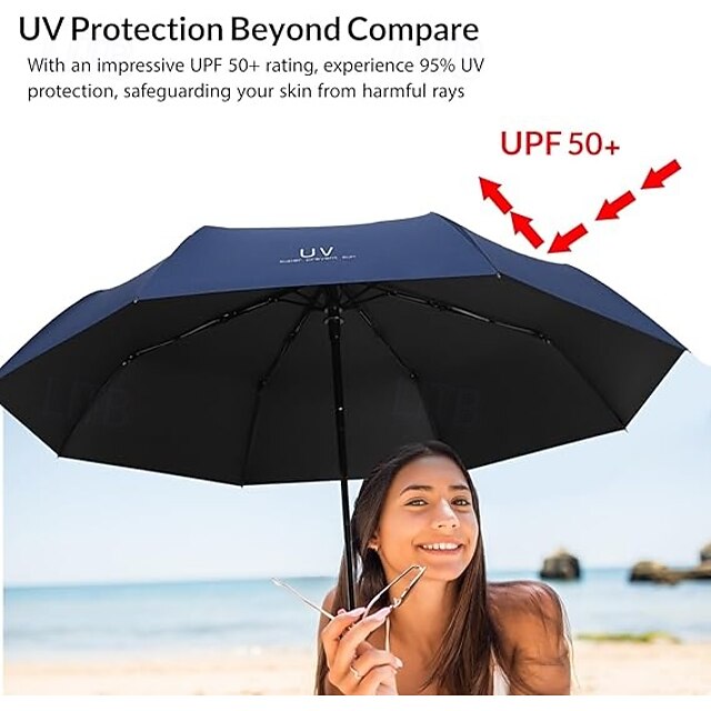 Sonnenschirm mit UV-Schutz, leichter, kompakter Reiseschirm für Damen ...