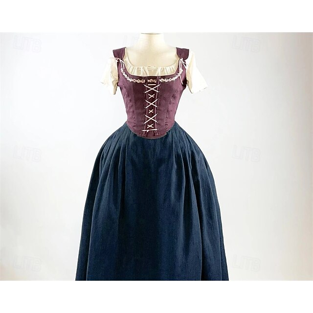 Medieval Renaissance Dress Prom Dresses Gown Maid Costume Viking Fancy ...