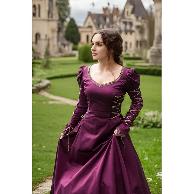 Medieval Renaissance Dress Viking Celtic Knight Fancy Dress Women's ...