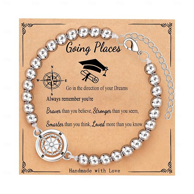 Graduation Gifts for Her Him Class of 2025 Graduation Bracelets Inspirational Graduation Compass ...