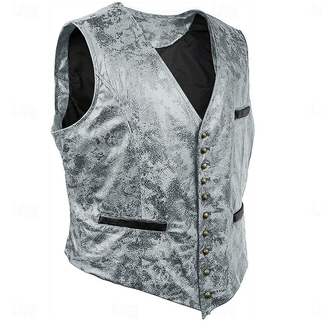 Rococo Baroque Victorian Vest Waistcoat West Cowboy Solid Color Fancy ...