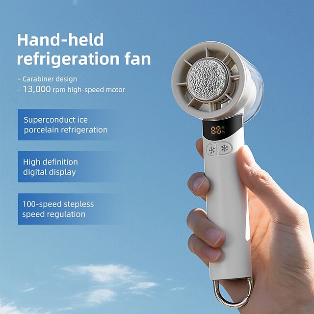 Turbo Håndholdt Vifte – 100-hastighets USB-oppladbar mini-vifte med ...