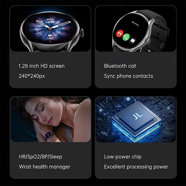 Smartwatch TM06 da 1,28 pollici con tracker fitness promemoria chiamate ...