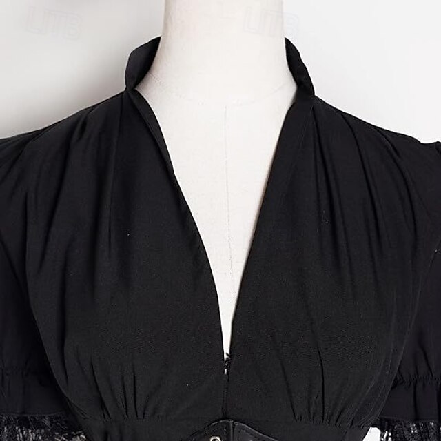 Retro Vintage Renaissance Steampunk Asymmetrical Dress Corset Outfits ...